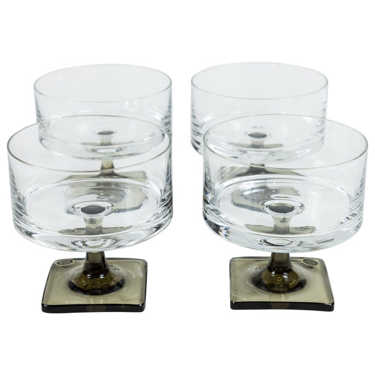 Vintage Georg Jensen for Rosenthal Crystal Berlin/Linear Smoke Sherbet ...