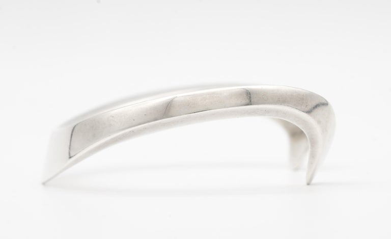 Vintage Georg Jensen Silver Cuff Ove Wendt Design, 1970s at 1stDibs