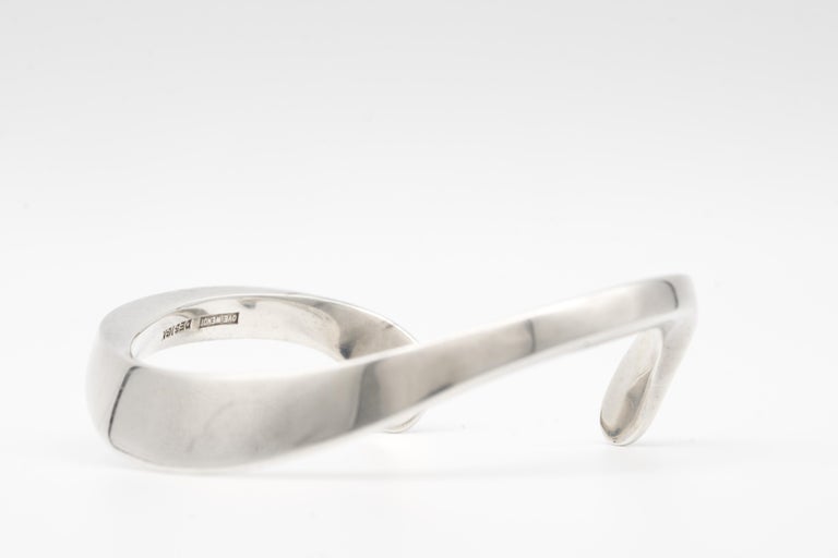 Vintage Georg Jensen Silver Cuff Ove Wendt Design, 1970s at 1stDibs