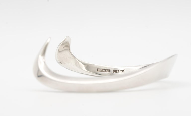 Vintage Georg Jensen Silver Cuff Ove Wendt Design, 1970s at 1stDibs