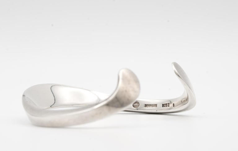 Vintage Georg Jensen Silver Cuff Ove Wendt Design, 1970s at 1stDibs