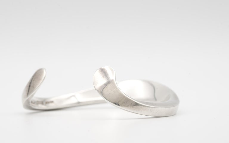 Vintage Georg Jensen Silver Cuff Ove Wendt Design, 1970s at 1stdibs