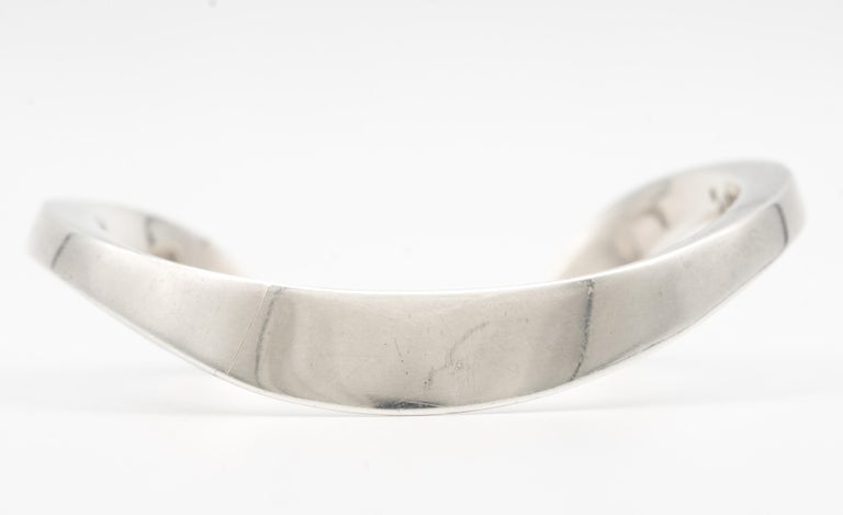 Vintage Georg Jensen Silver Cuff Ove Wendt Design, 1970s at 1stDibs