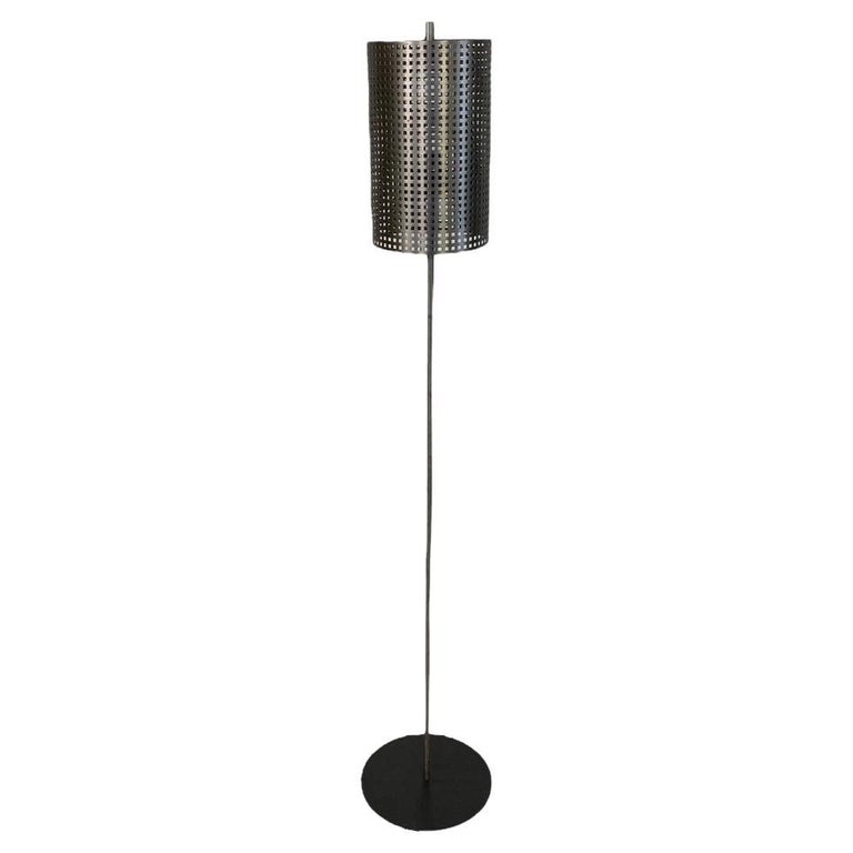 Vintage George Kovacs “Grid” Floor Lamp with Metal Shade at 1stDibs