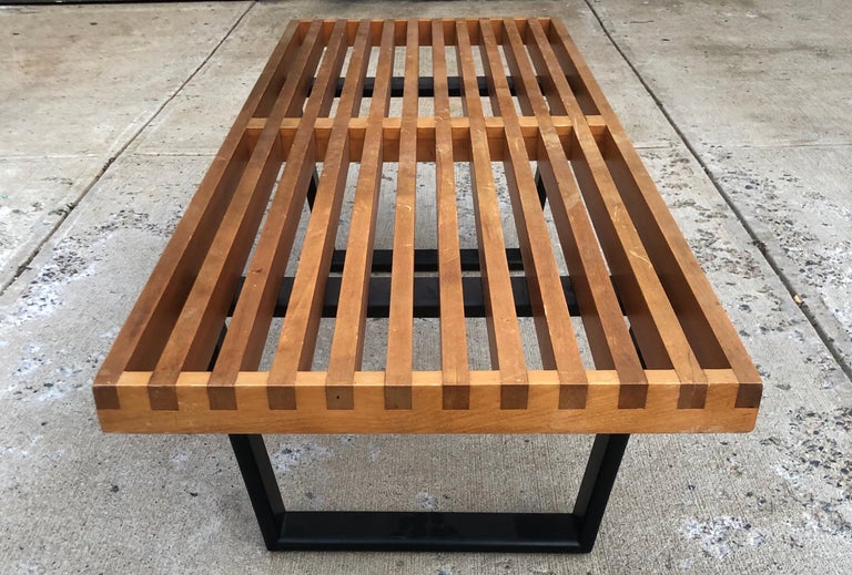 Vintage George Nelson Style Slat Bench Coffee Table at 1stDibs | nelson ...