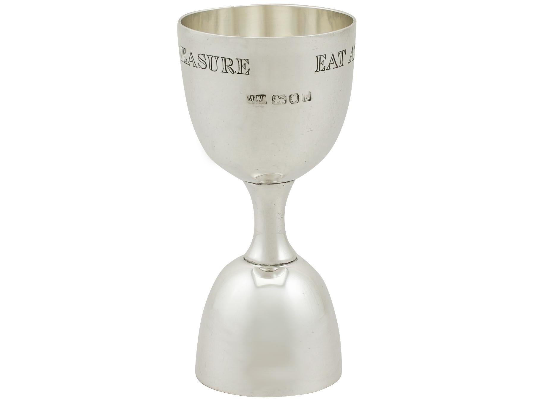 Vintage George VI 1946 Sterling Silver Spirit Measuring Cup at 1stDibs ...