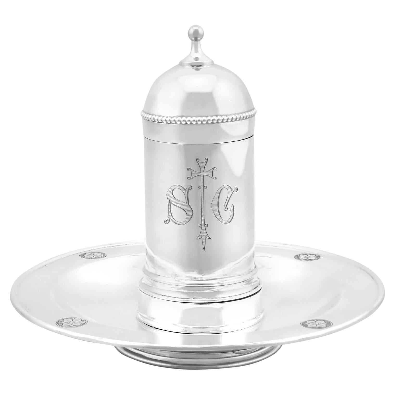 Vintage George VI Sterling Silver Communion Set For Sale at 1stDibs