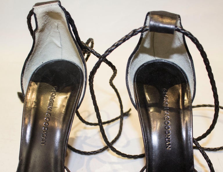 Vintage Georgina Goodman Leather Sandles For Sale at 1stDibs