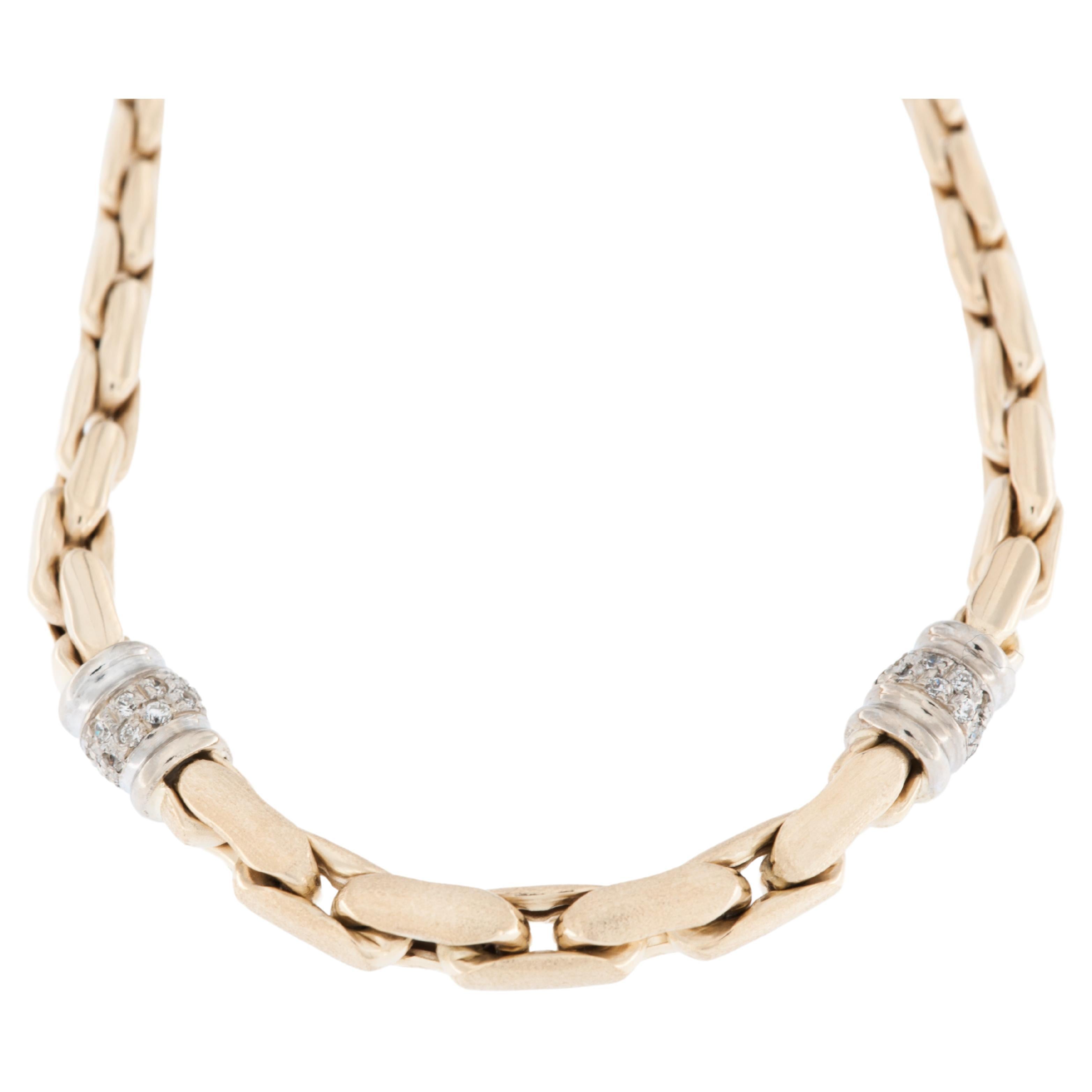 Vintage German 14kt Yellow and White Gold Bracelet with Diamonds For ...