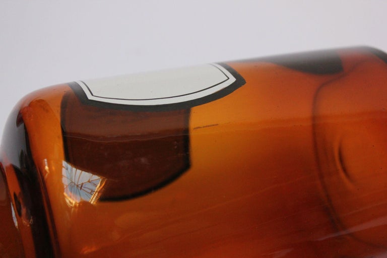 Vintage German Amber Glass "Amylum Tritici" Apothecary Bottle For Sale ...