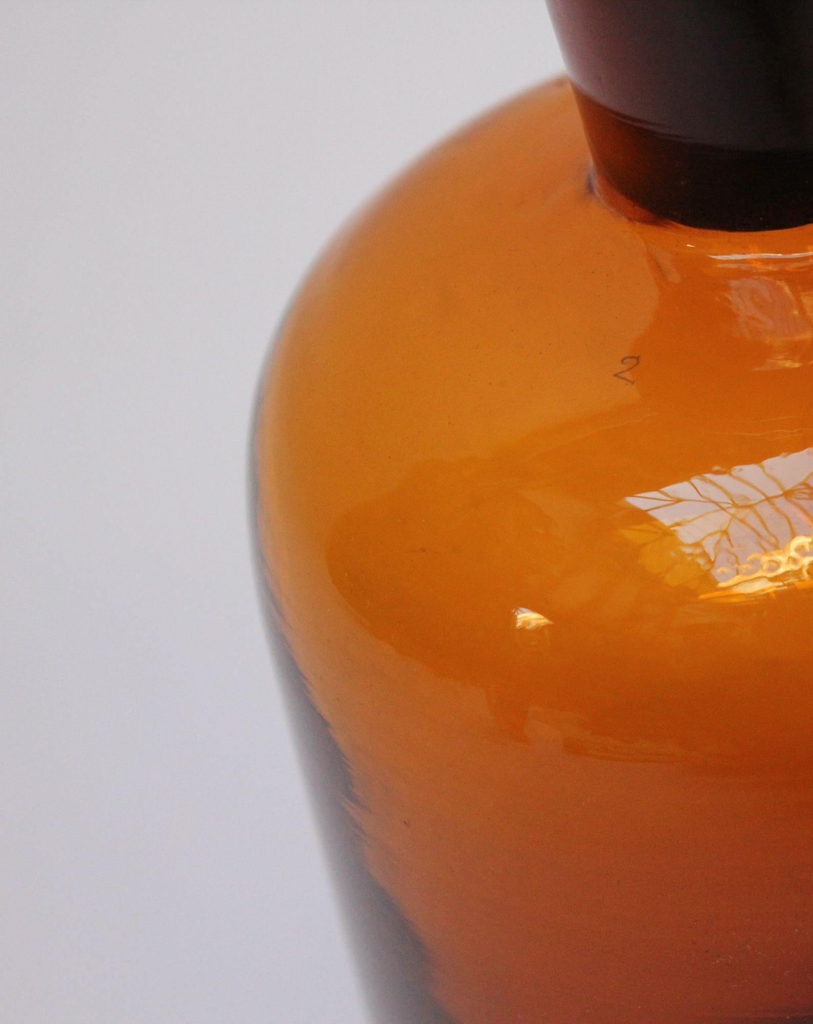 Vintage German Amber Glass "Aqua Amygdalae Amarae" Apothecary Bottle ...