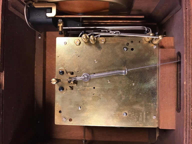 Vintage German Junghans Pendulum Wall Clock in Teak and Brass at ...