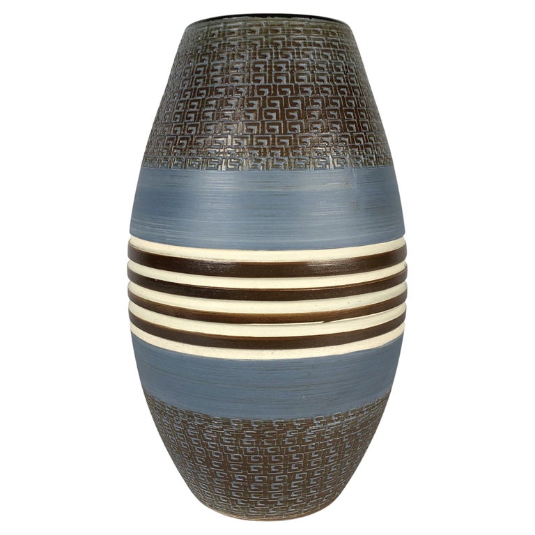 Vintage German Pottery Vase For Sale at 1stDibs