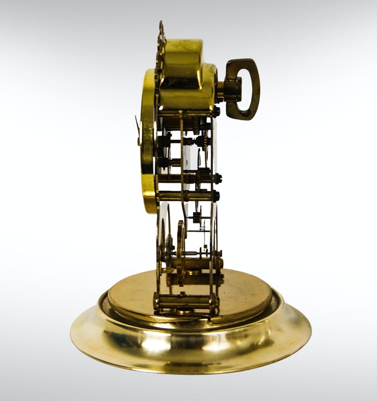 Vintage Germany 8 Day Domed Mantle Desk Clock by Schatz For Sale at 1stDibs