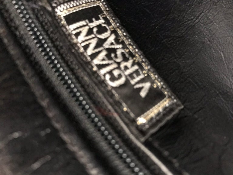 Vintage Gianni Versace Leather Top Handle Bag, 1990s at 1stDibs