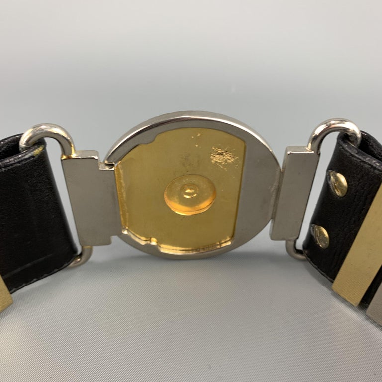 Vintage GIANNI VERSACE Studded Size 32 Black Leather Belt at 1stDibs ...