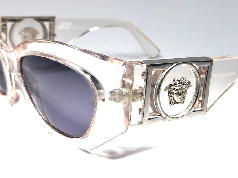 Vintage Gianni Versace Translucent 420b Sunglasses 1990s Made In Italy