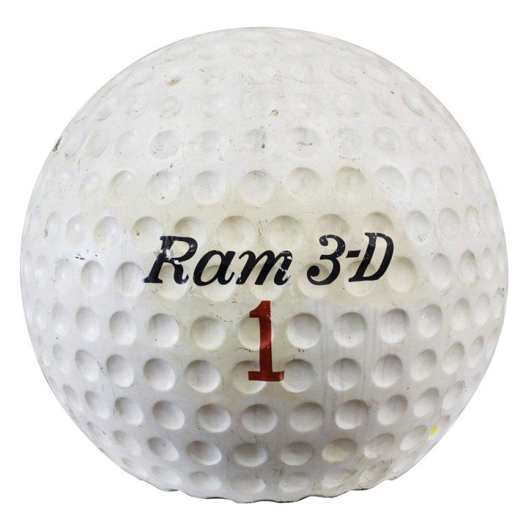 Vintage Giant Fiberglass Ram 3-D Prop Golf Ball at 1stDibs