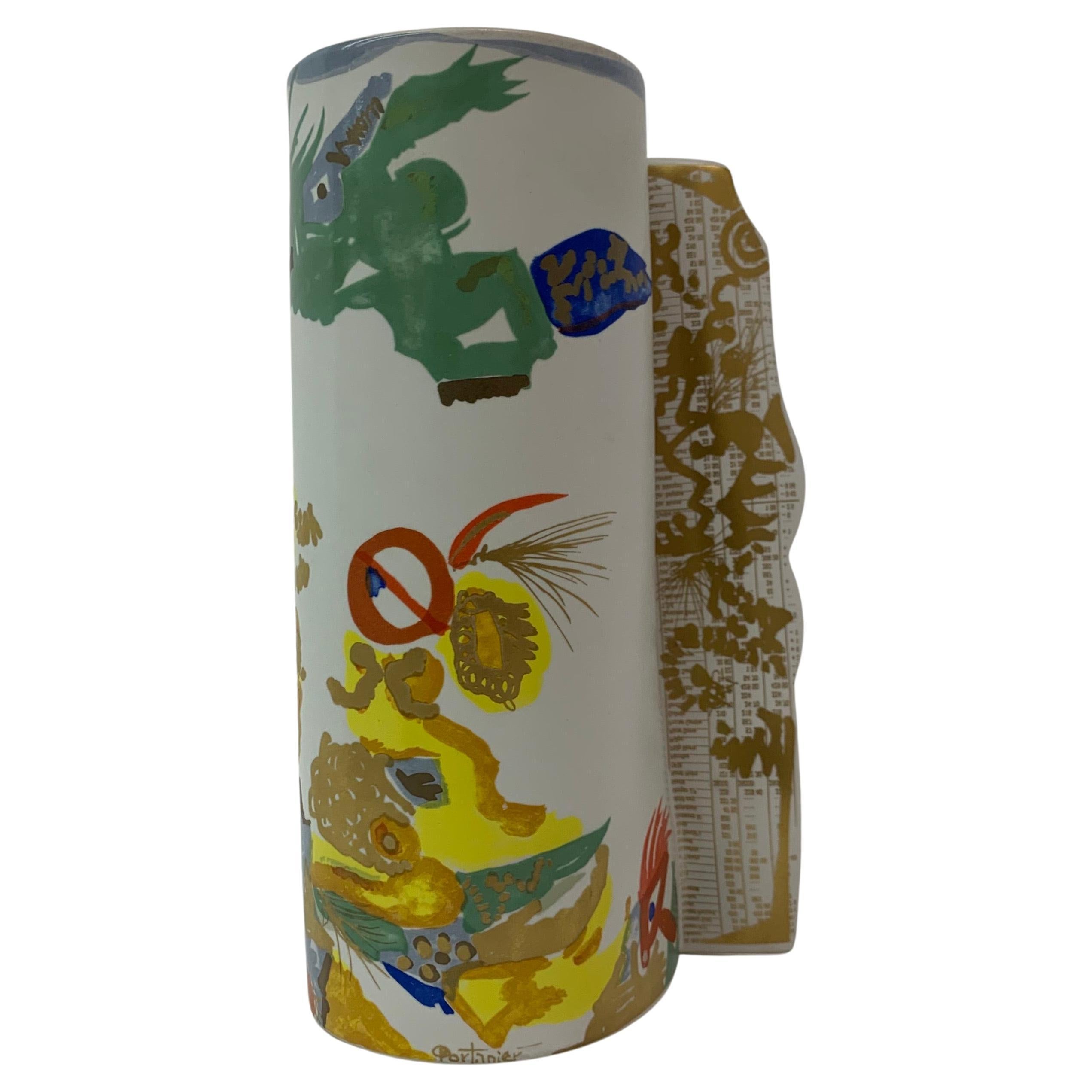 Vintage Gilbert Portanier for Rosenthal Germany Vase, 1950s at 1stDibs