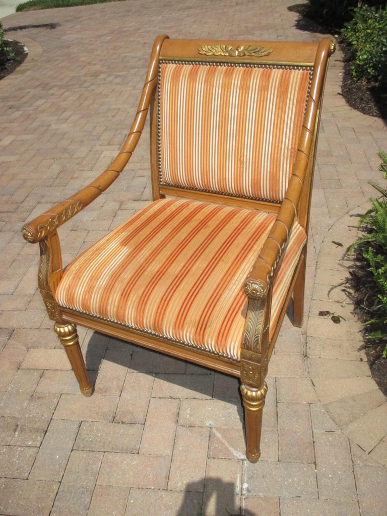 Vintage Gilded Accent Chair For Sale at 1stDibs
