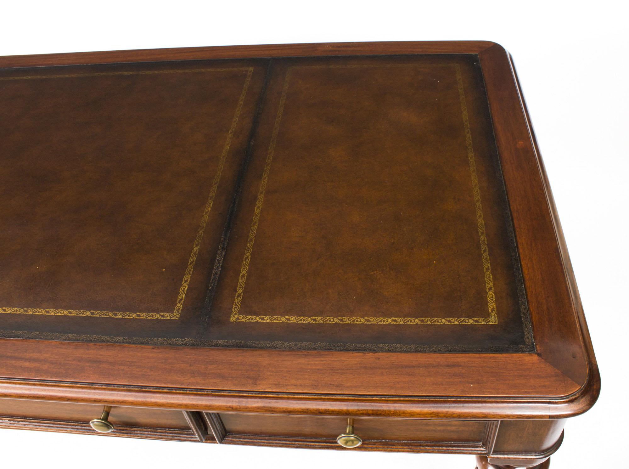 Vintage Gillows Style Mahogany Writing Table Desk, Late 20th Century ...