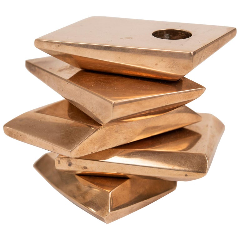 Vintage Gilt Bronze Abstract Tabletop Sculpture at 1stDibs