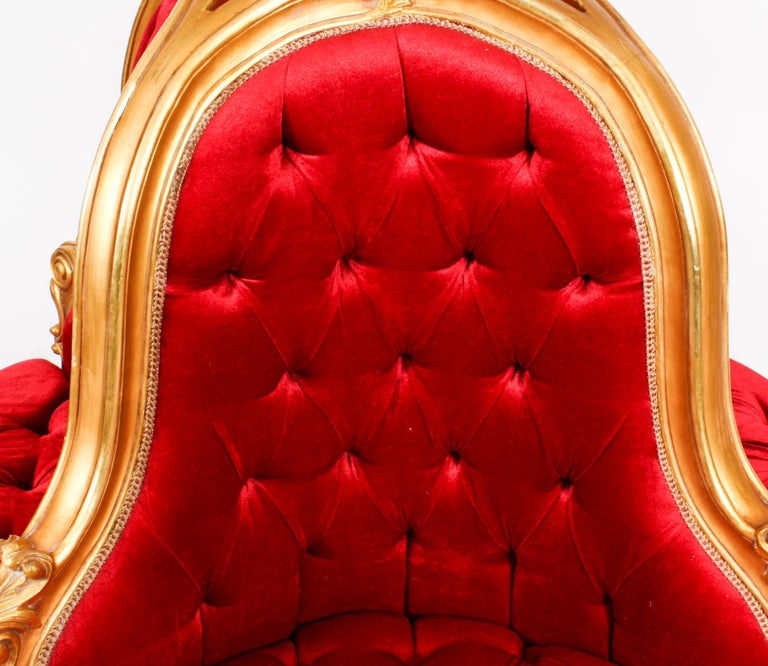 Vintage Giltwood Love Seat Conversation Settee Mid 20th Century For ...