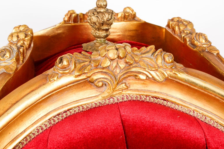 Vintage Giltwood Love Seat Conversation Settee Mid 20th Century For ...