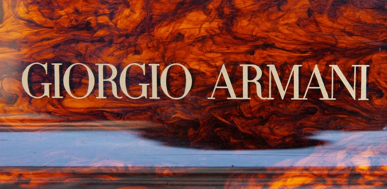 Vintage Giorgio Armani Huge Acrylic Box For Sale at 1stDibs