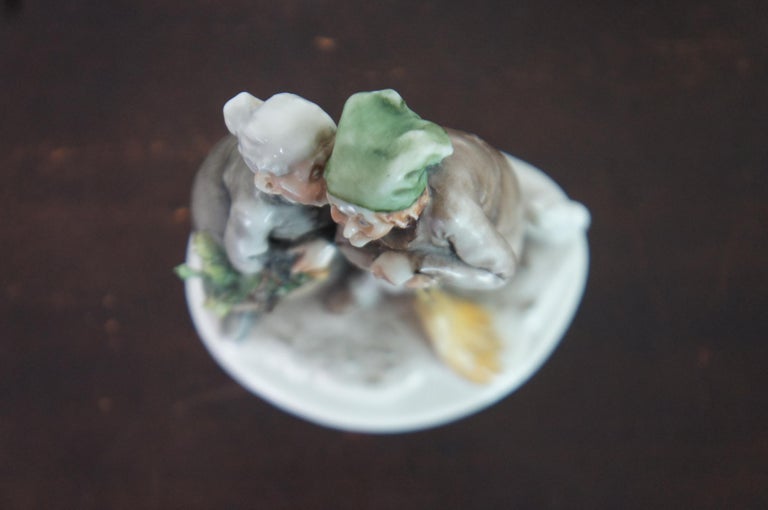 Vintage Giuseppe Cappe Capodimonte Porcelain Figurine Two Women Gossip ...