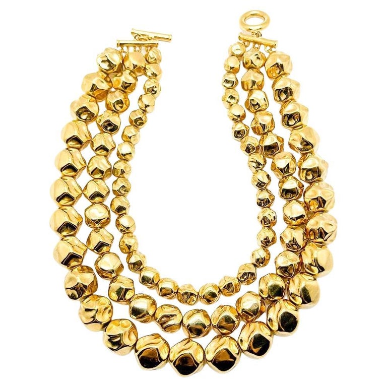 Vintage Givenchy Chunky Nugget Necklace 1980s For Sale at 1stDibs