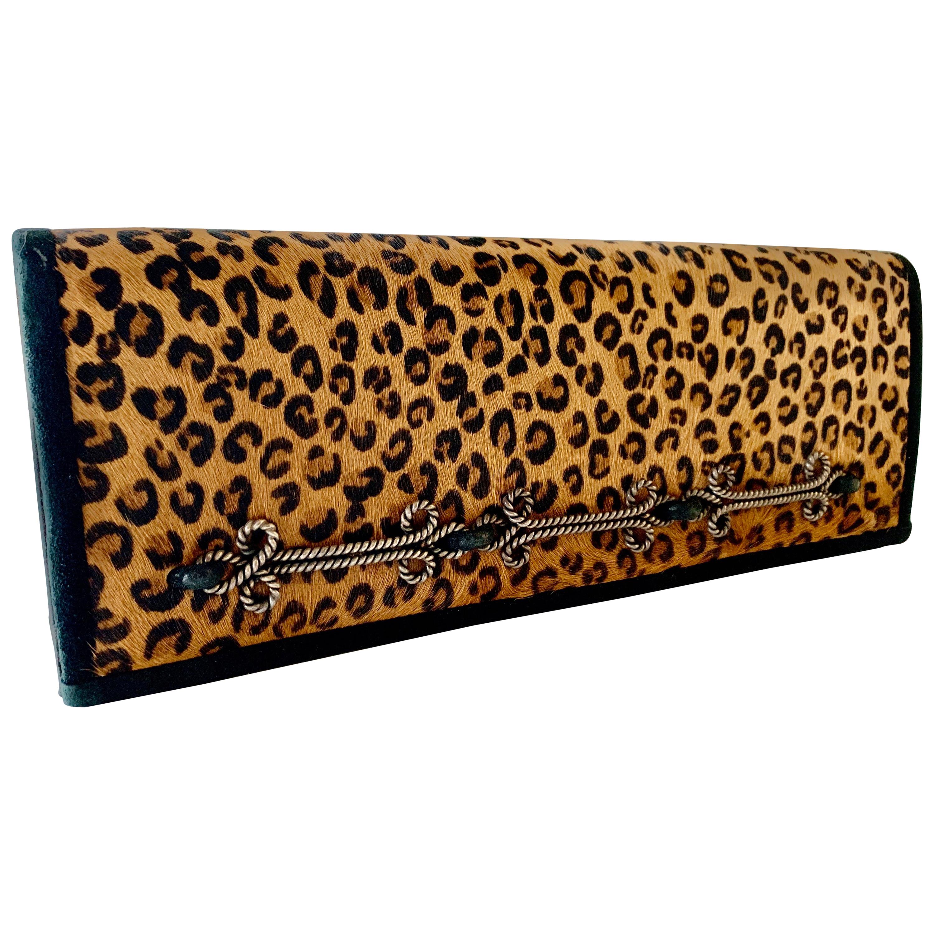 Vintage Givenchy Haute Leopard Envelope Clutch For Sale at 1stDibs