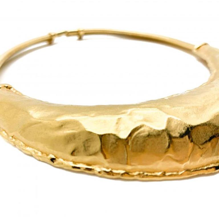 Vintage Givenchy Modernist Gold Torque Collar 1980s For Sale at 1stDibs