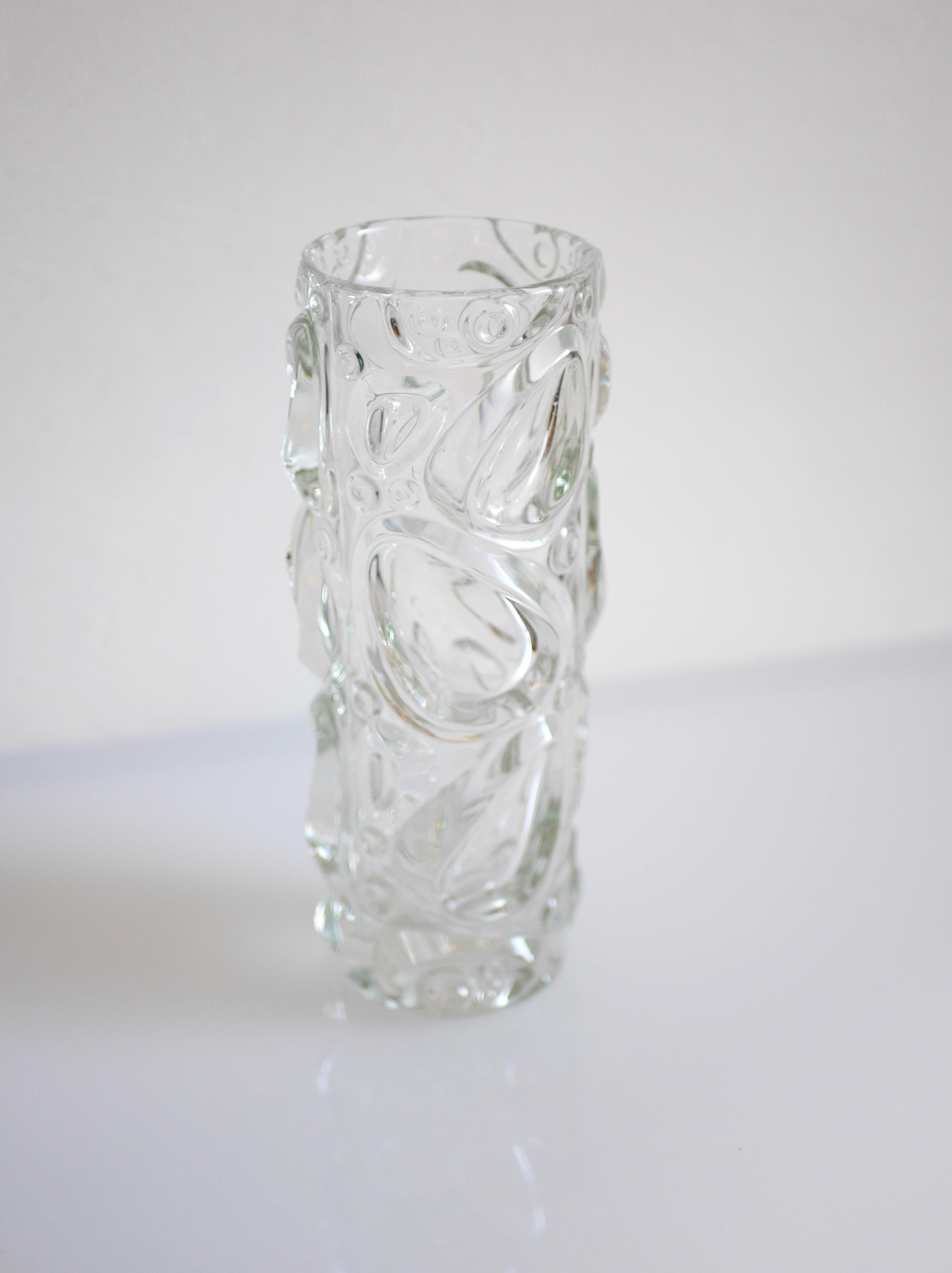 Vintage Glass Vase, by Frantisek Peceny for Sklo Union, Czech Rep For ...