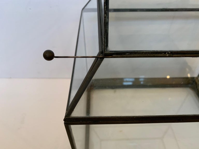 Vintage Glass and Metal Terrarium at 1stDibs