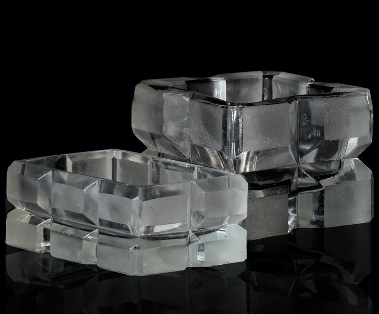 Vintage Glass Ashtrays Set, 1970s at 1stDibs
