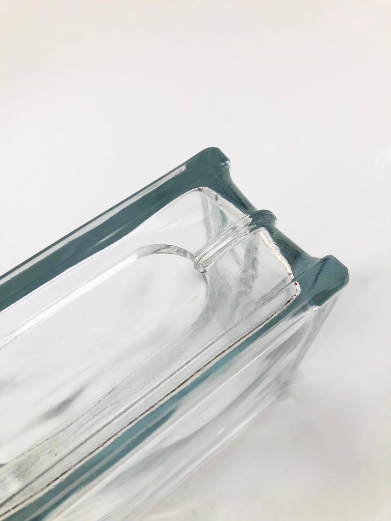 Vintage Glass Block Vase For Sale at 1stDibs