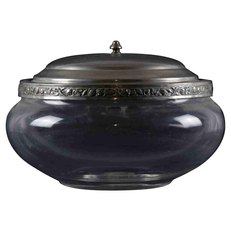 Vintage Glass Sweets Box, Mid-20th Century For Sale at 1stDibs