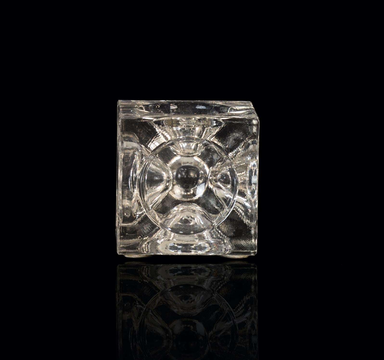 Vintage Glass Cube, Italy, 1970s at 1stDibs