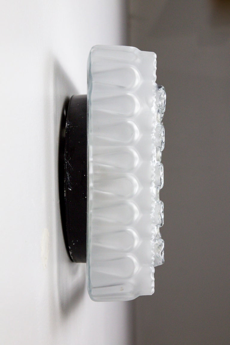 Vintage Glass Diamond / Square Flush Mount Light with Circle Motif For ...