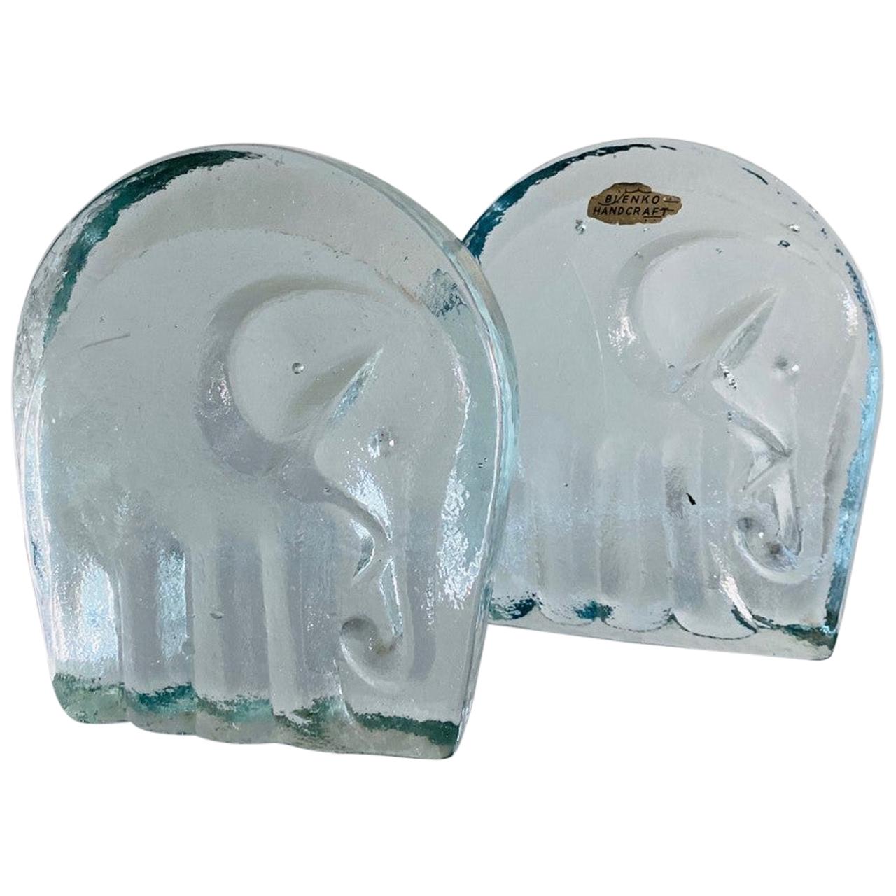 Rare Blenko Glass Ram Sculpture Mid Century at 1stDibs