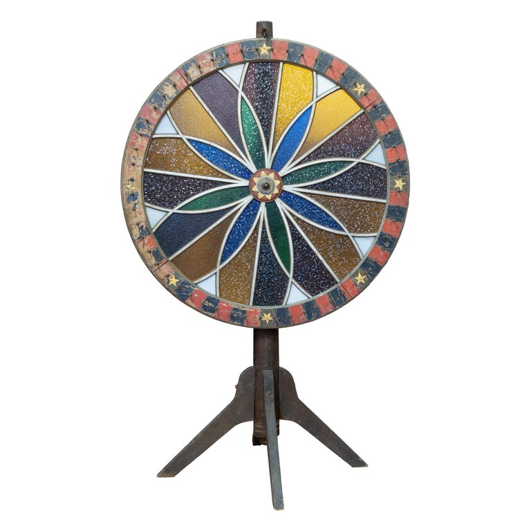 Vintage Glass Gambling Wheel For Sale at 1stDibs | gambling wheels