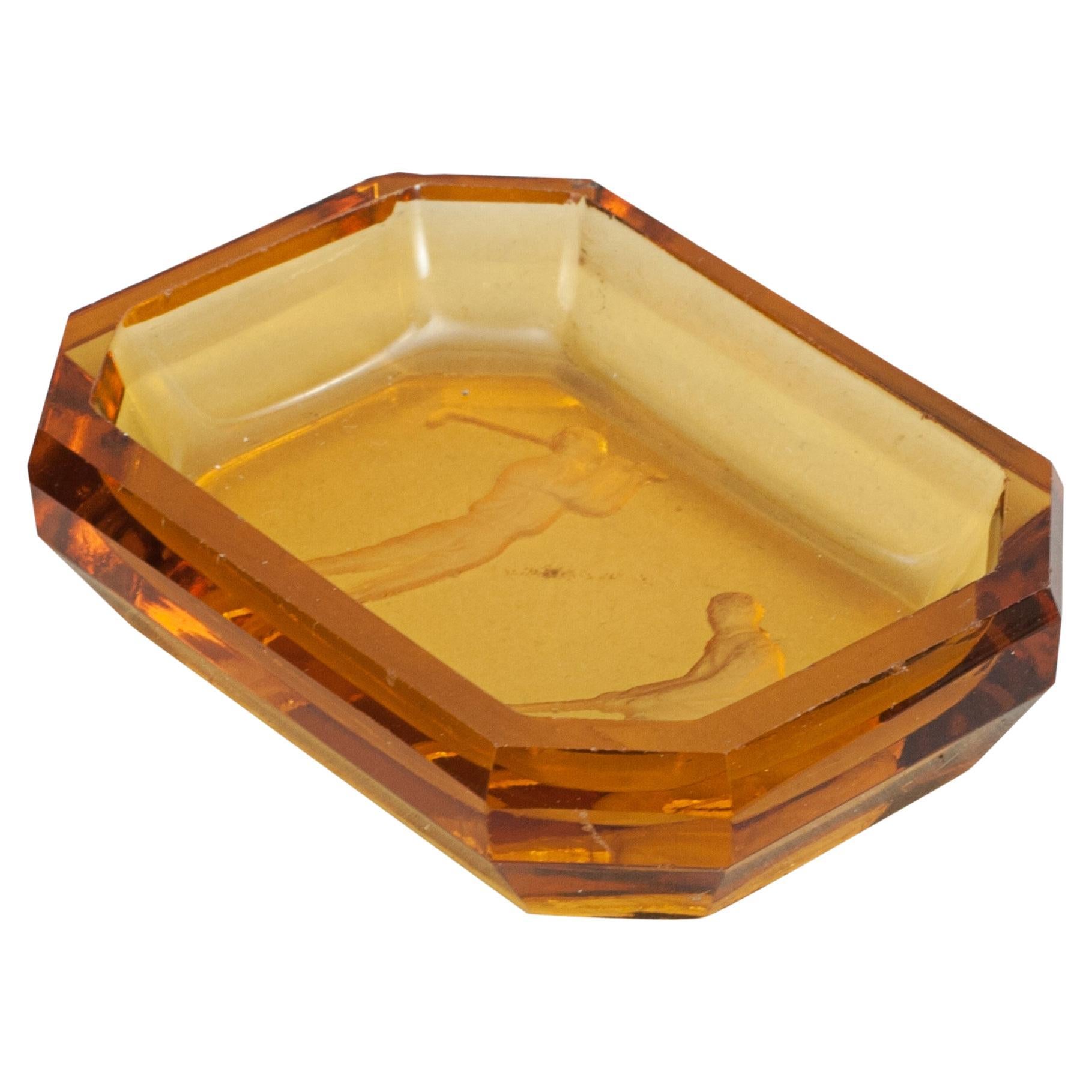 Cobalt Papillion Hat Pin Loetz at 1stDibs