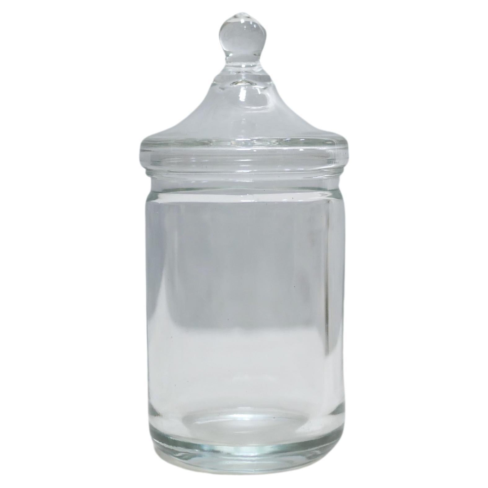 Vintage glass jar For Sale at 1stDibs