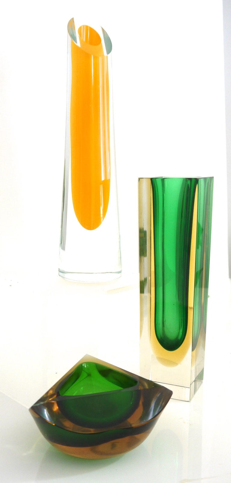 Vintage Glass Sommerso Vase by Aleš Valner Czech Republic Late 1970s ...