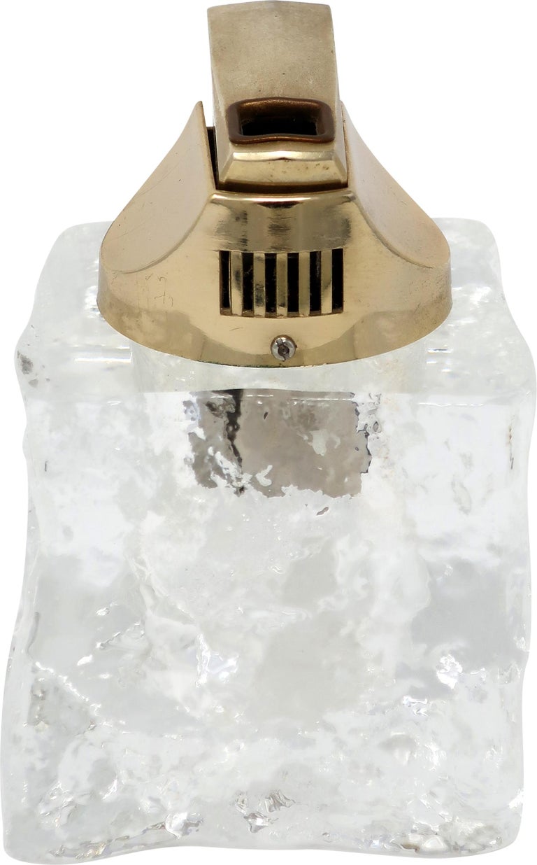 Vintage Glass Table Lighter at 1stDibs