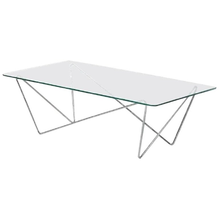 Vintage Glass Table, Made in Italy, 1970s For Sale at 1stDibs