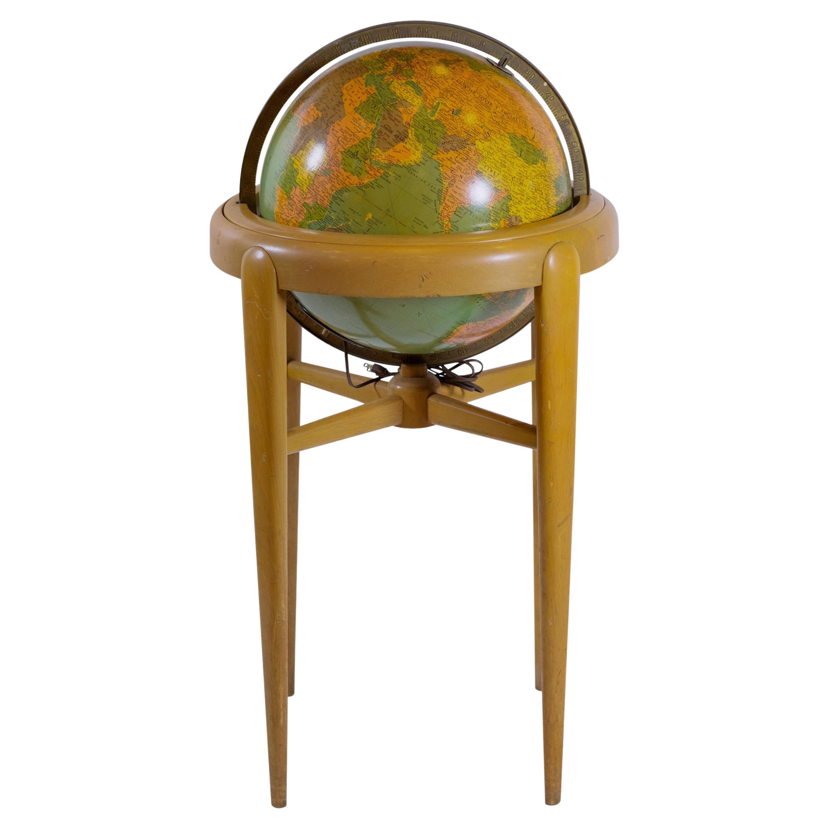 Heirloom Light-Up Globe on Stand at 1stDibs