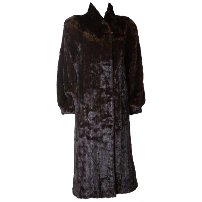 Vintage Glossy Mink Coat For Sale at 1stDibs
