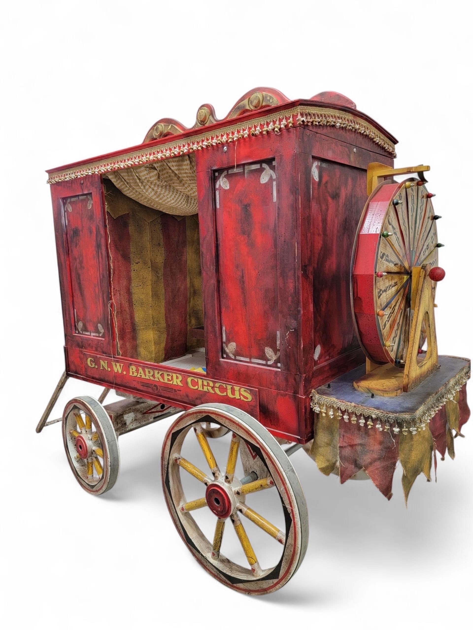 Vintage G.N.W. Barker Circus Wagon – Red and Gold Wooden Collectible at ...